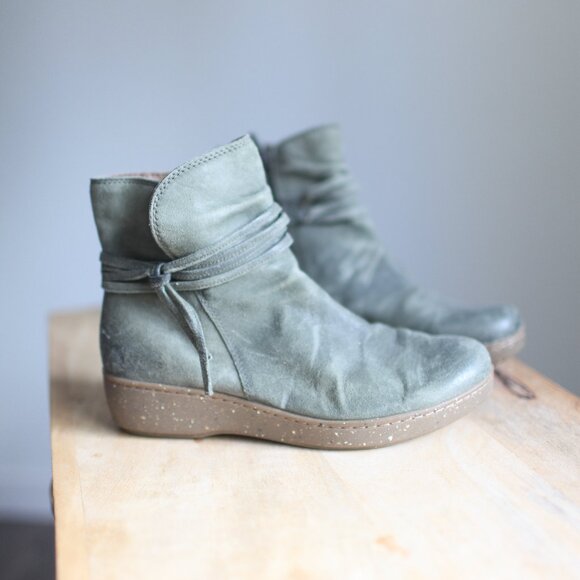 Dansko | Shoes | Dansko Evelyn Burnished Suede Leather Sage Green Wedge ...